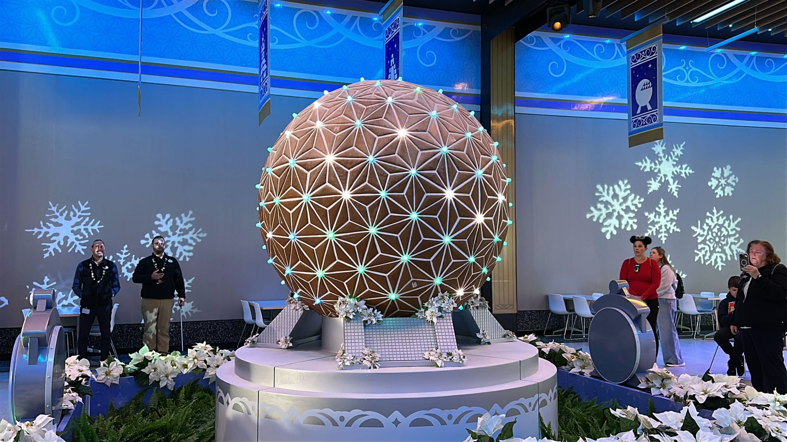 Santa Claus Meet and Greet, Spaceship Earth Gingerbread Display in ...