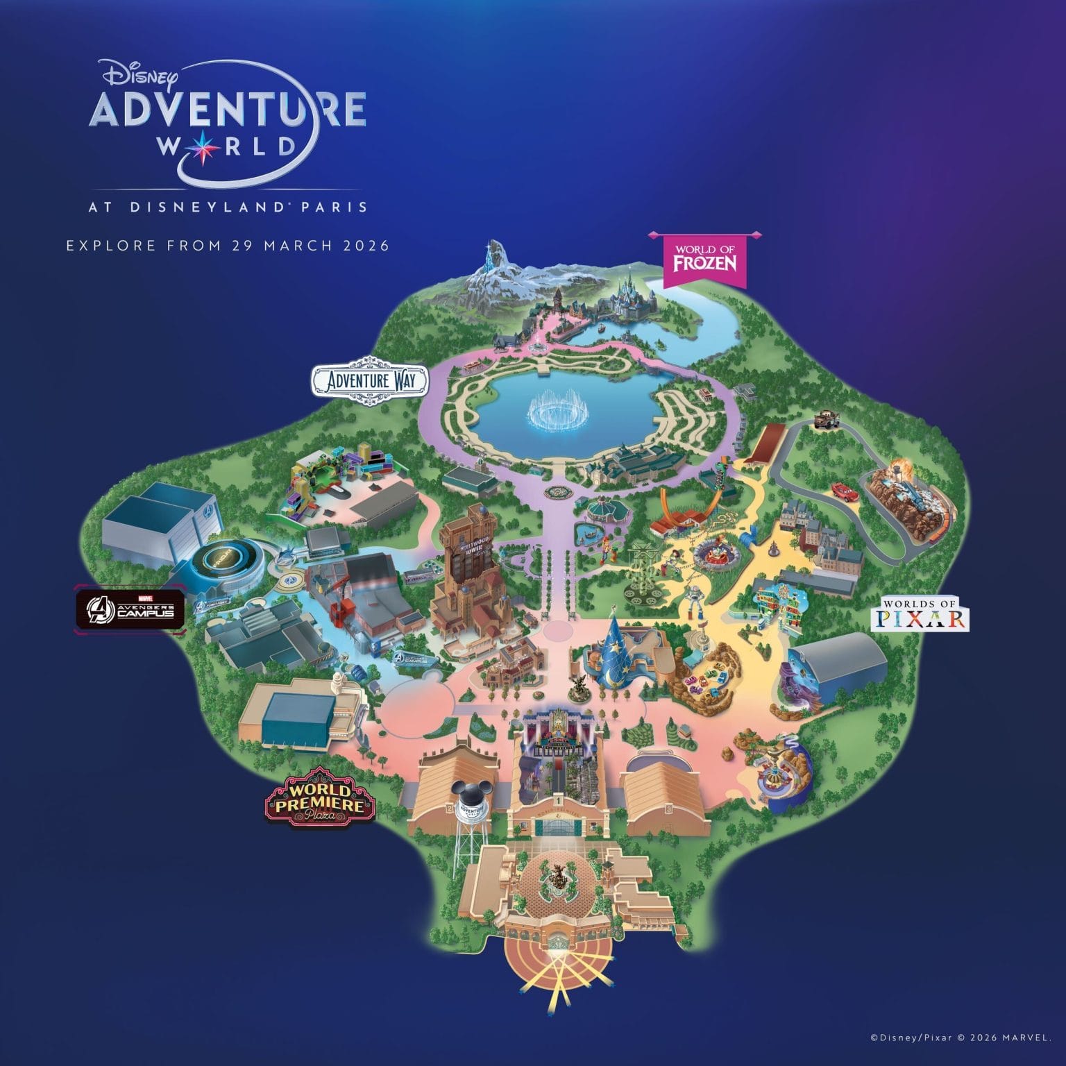 Updated Disney Adventure World Map More Detailed Than Previous ...