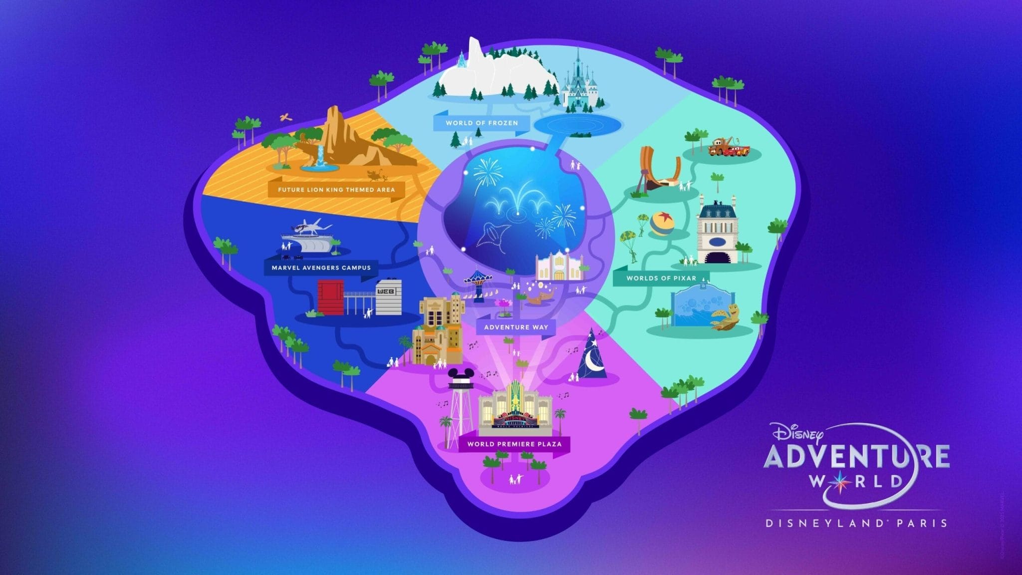 Updated Disney Adventure World Map More Detailed Than Previous ...