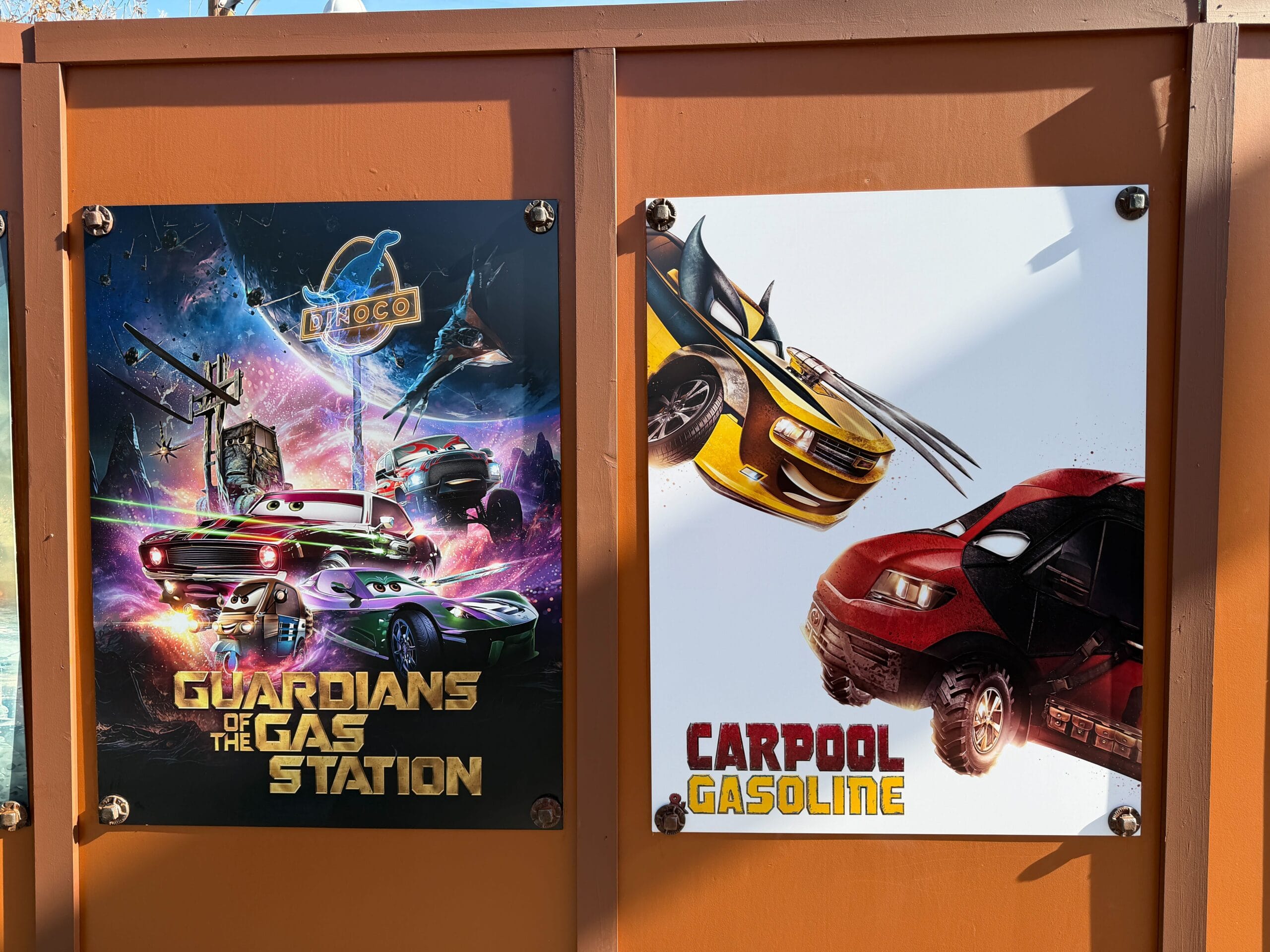 Marvel Parody Posters Added to Cars Land Construction Walls at Disney ...