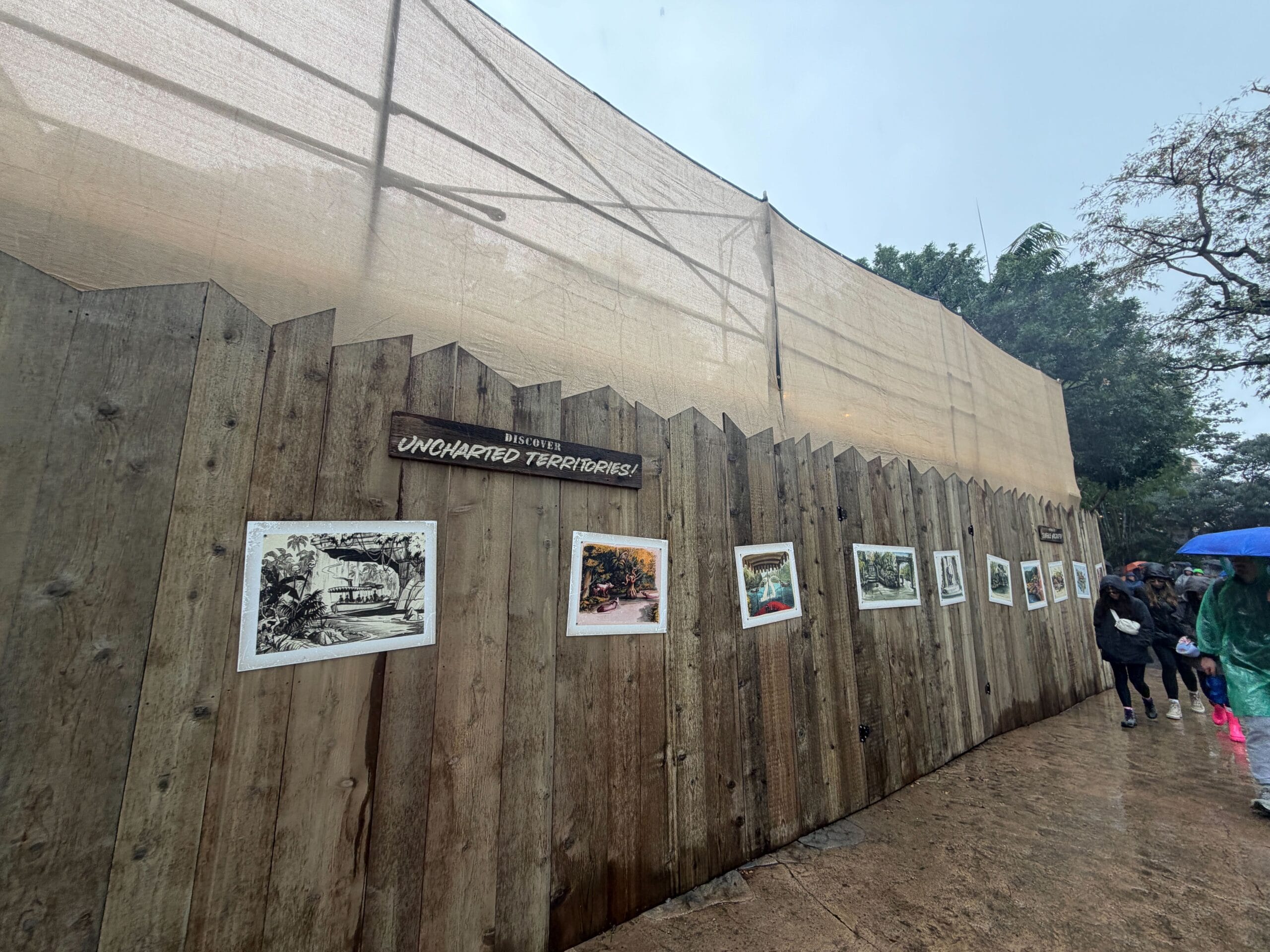 More Walls, Scrim, and Thematic Posters Added Outside of Disneyland's ...