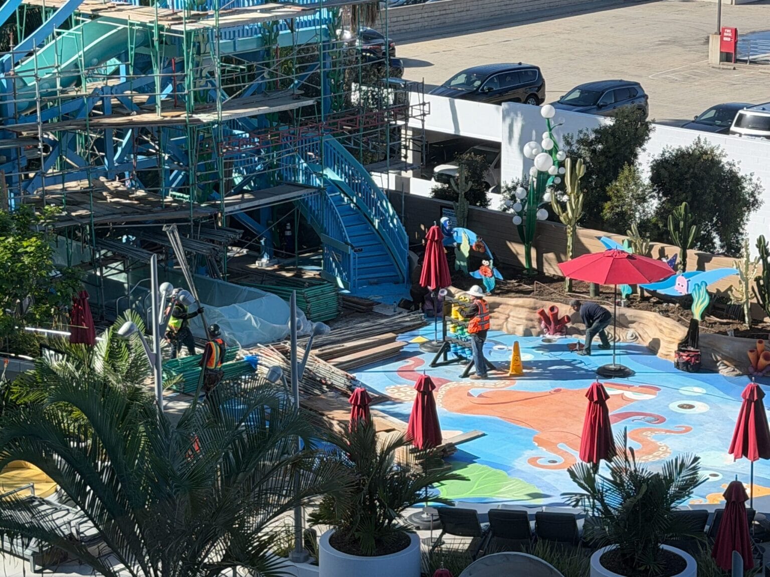 Pixar Place Hotel Pool Undergoing Refurbishment at Disneyland Resort ...