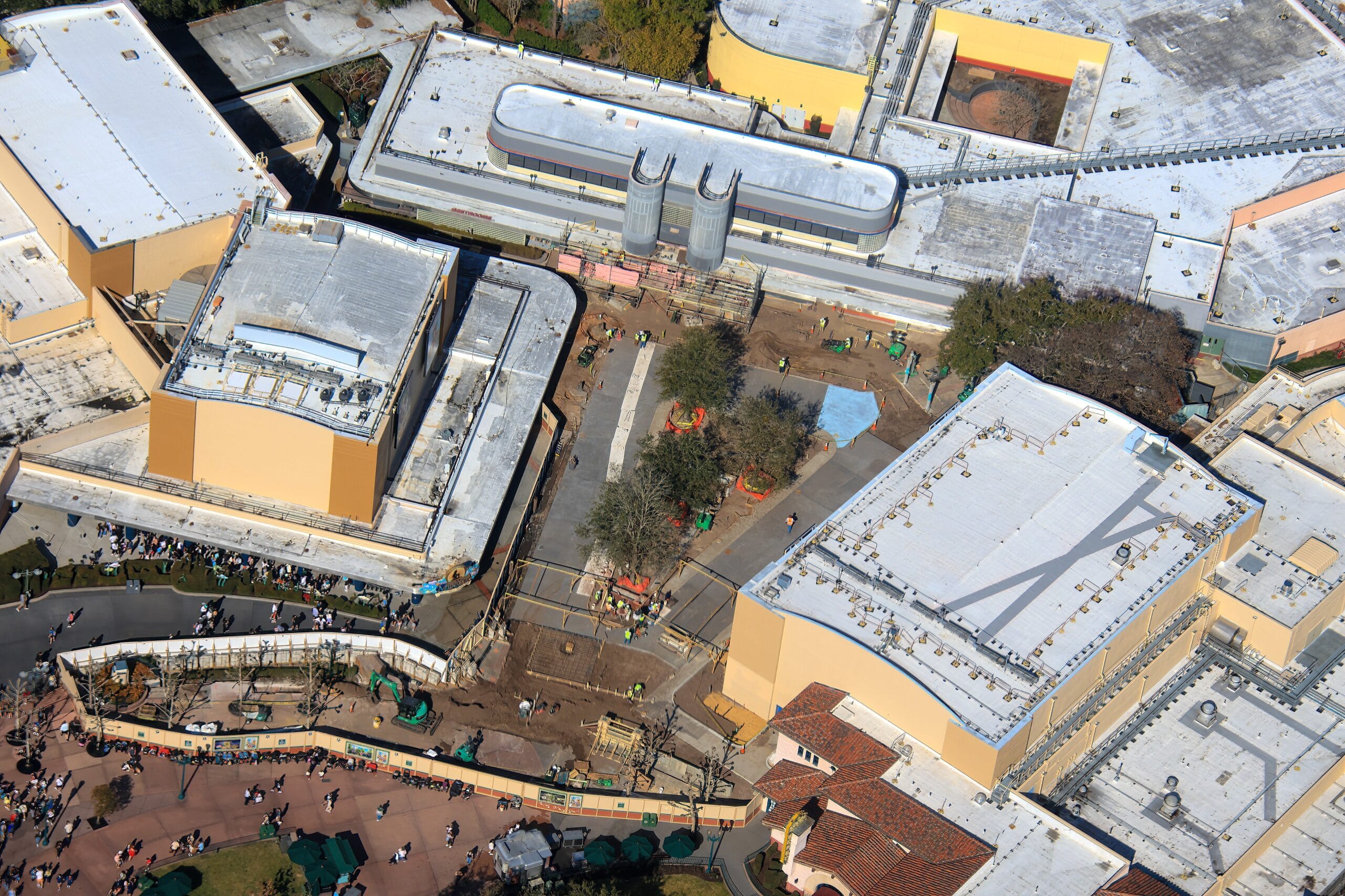 Animation Courtyard Repaved, Launch Bay Overhang Removed at Disney's ...