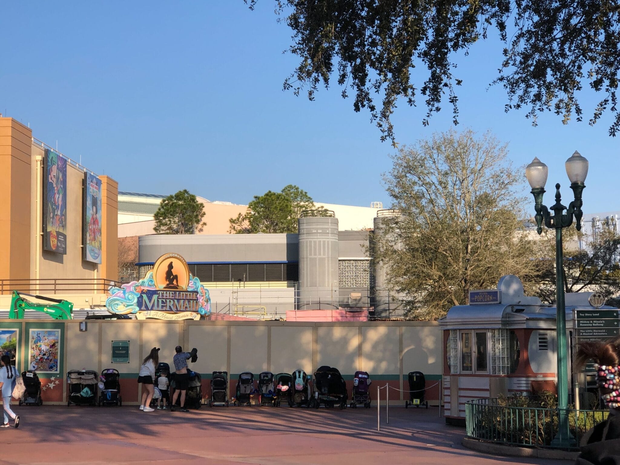 Red Scrim Added to Animation Courtyard Construction at Disney’s ...