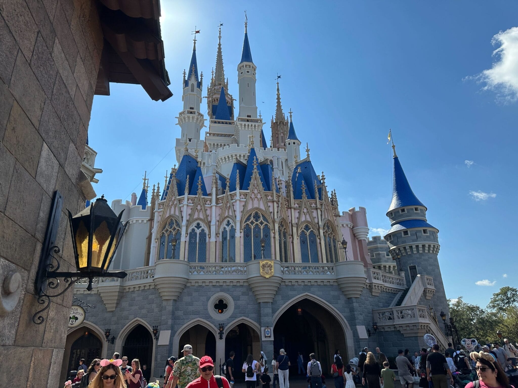 Painting Continues on Front of Cinderella Castle at Magic Kingdom ...