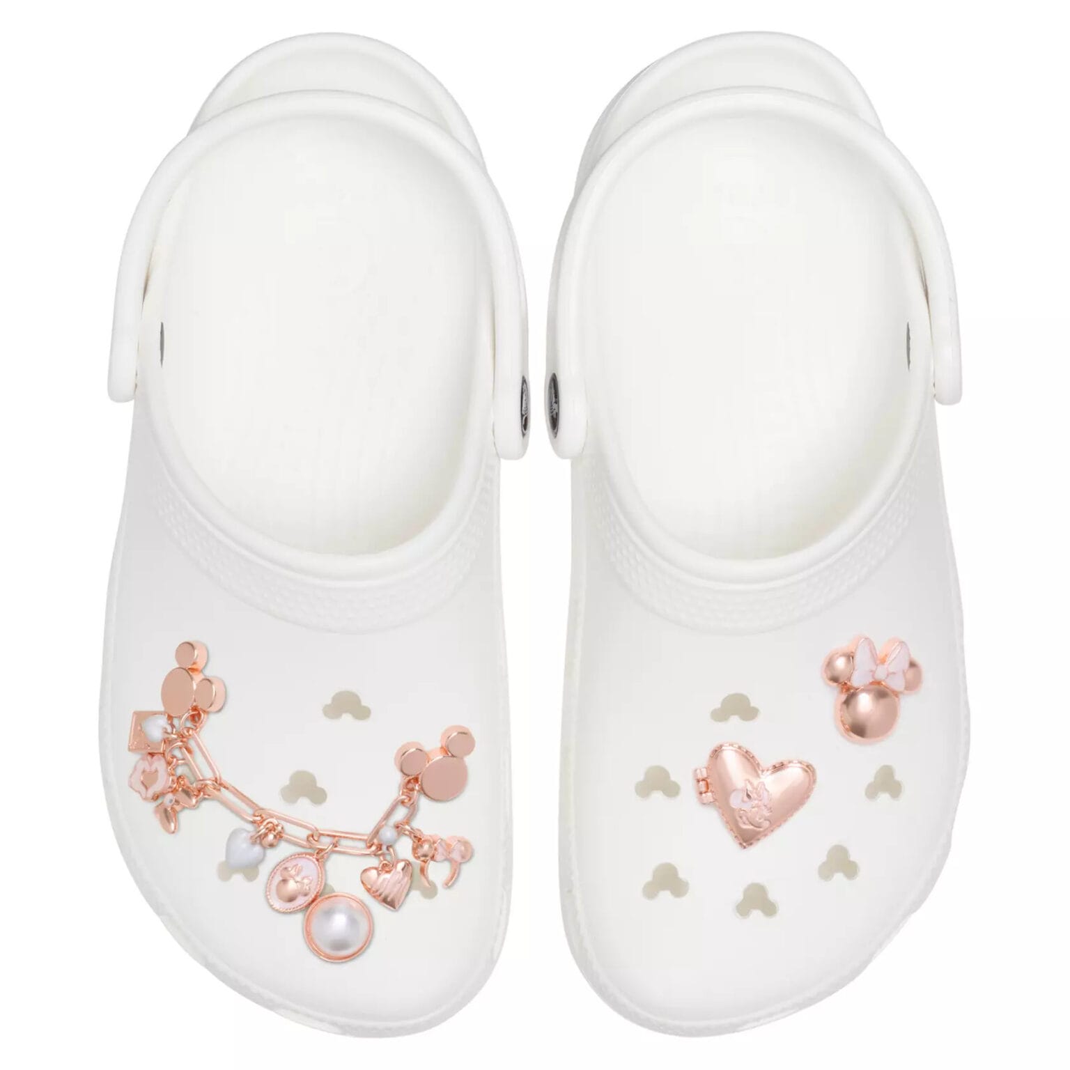 Shine On with Rose Gold Minnie Mouse Crocs & Jibbitz Available From ...