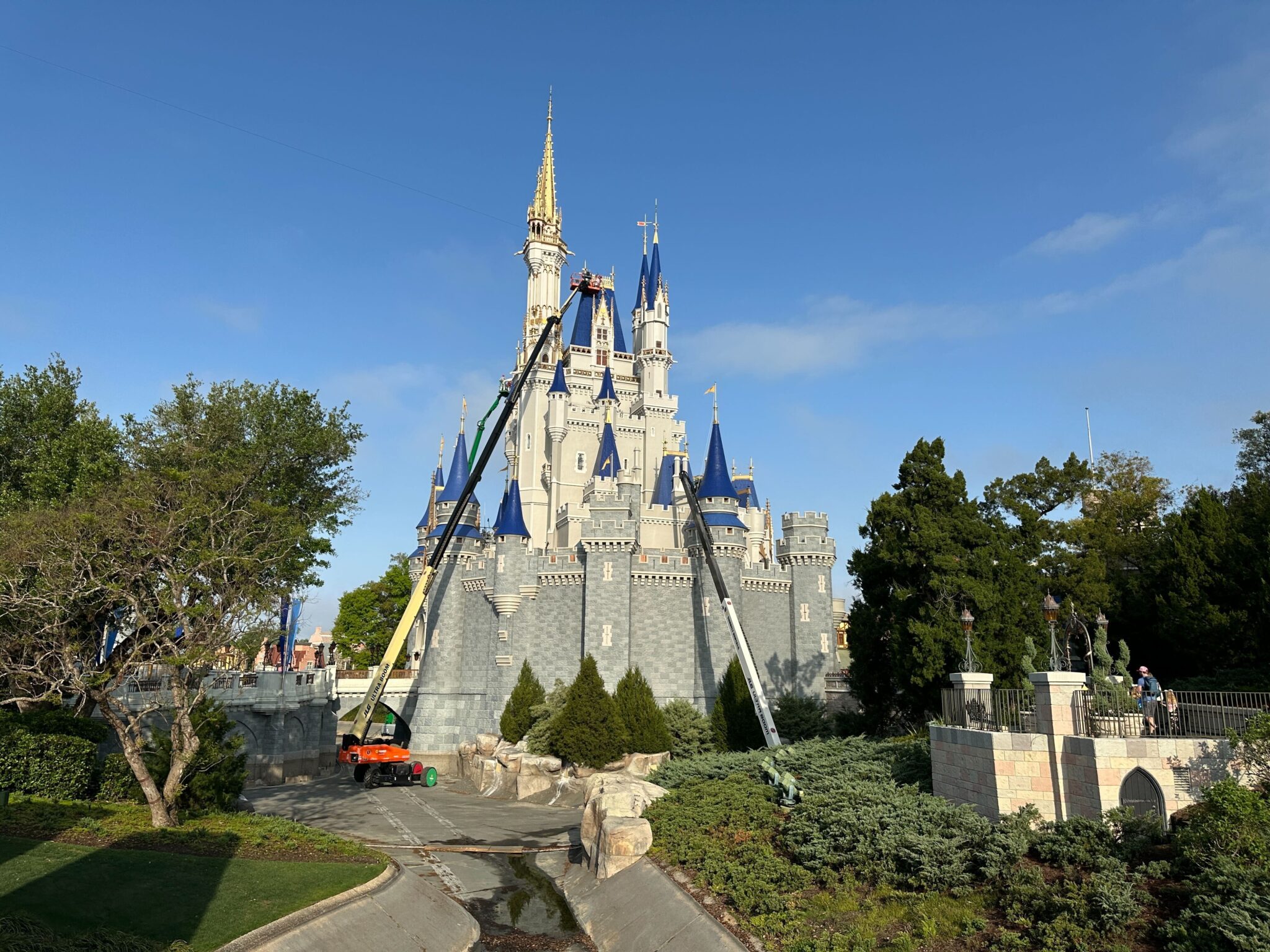 Cinderella Castle Paint Project Shows More Blue Turrets - Disney by Mark