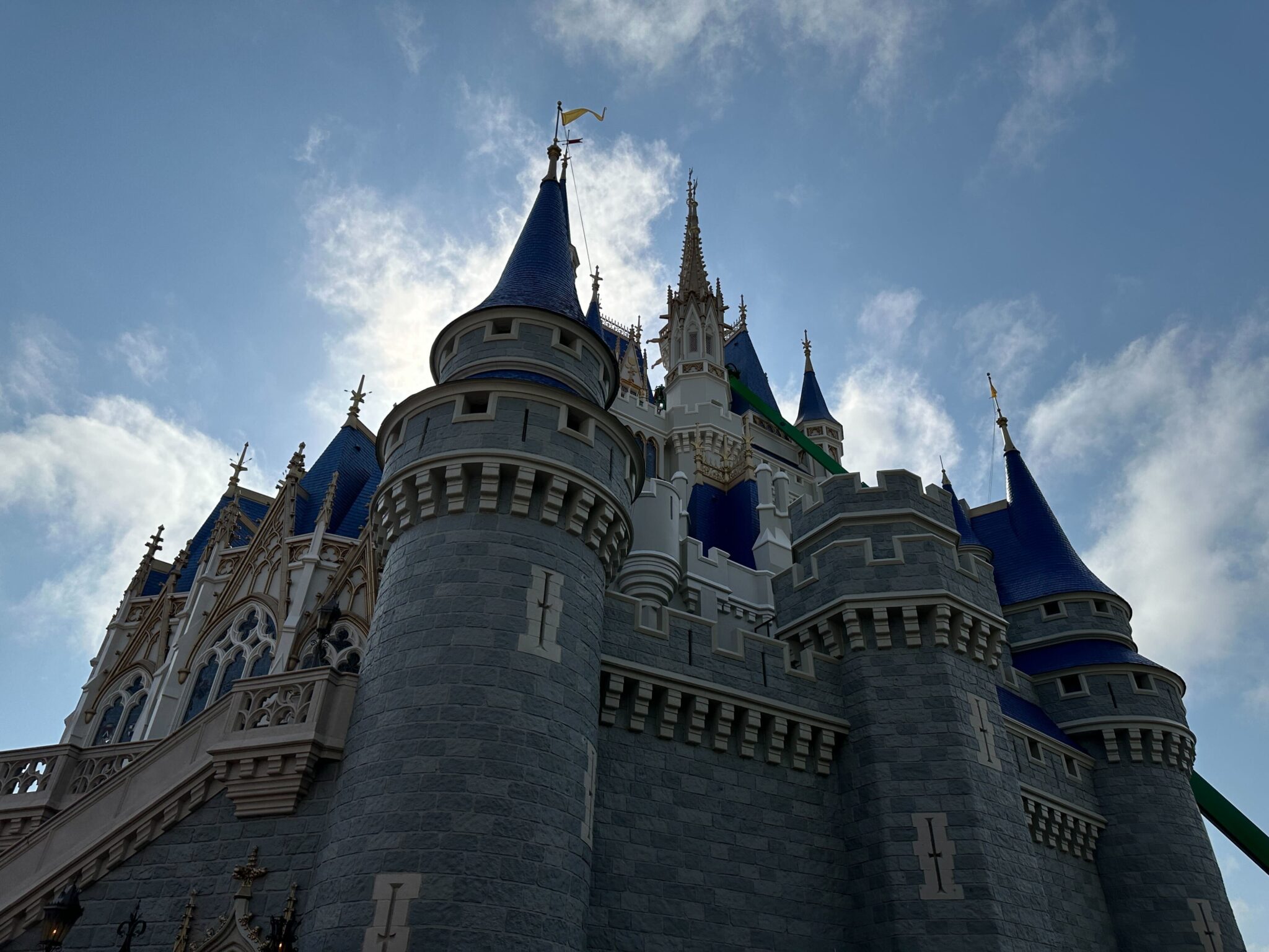 Cinderella Castle Paint Project Shows More Blue Turrets - Disney by Mark