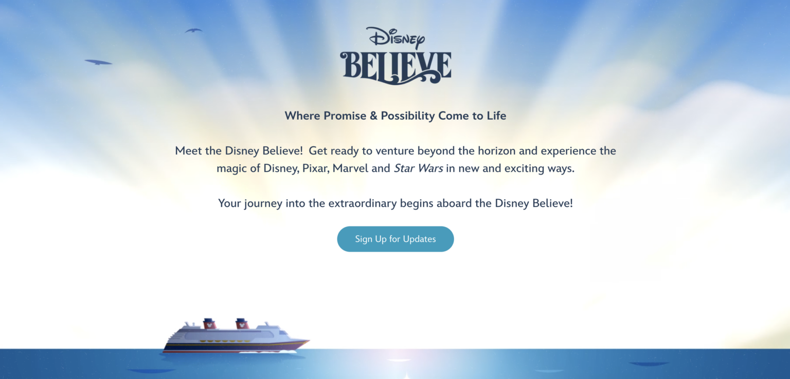 Disney Believe Added to Disney Cruise Line Website - Disney by Mark