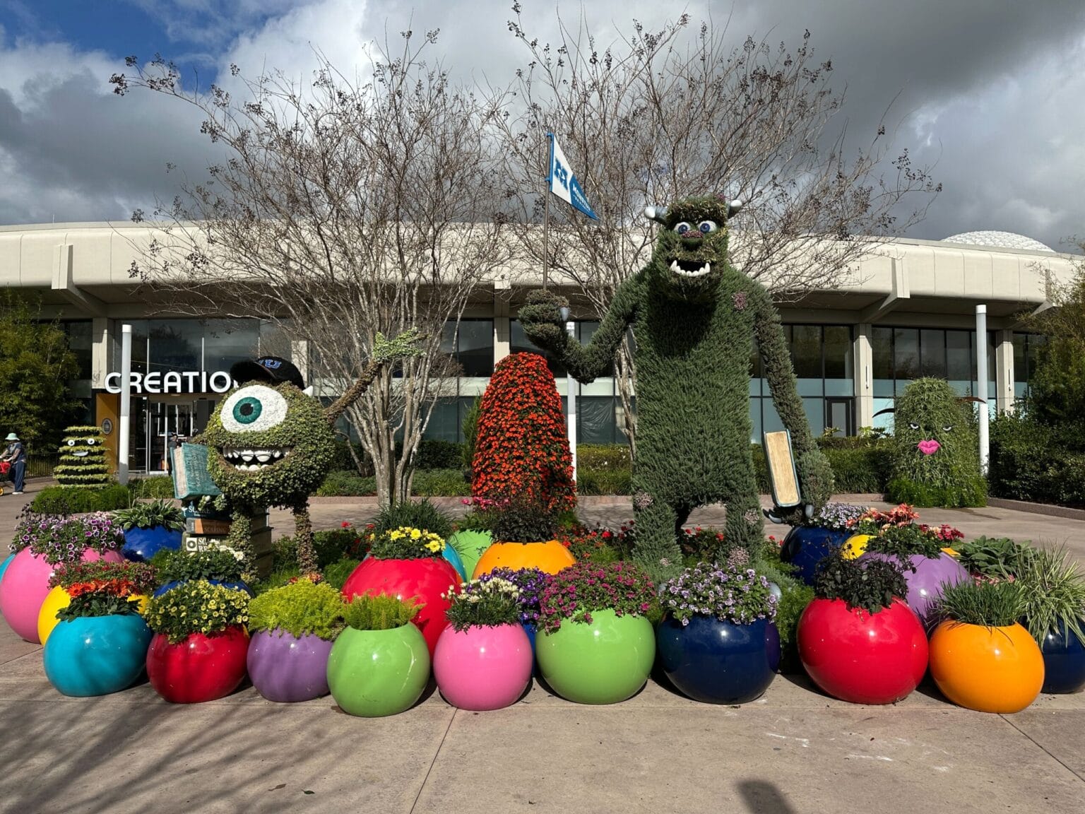 Skinny Sulley & Mike Wazowski Topiaries Arrive at EPCOT International ...