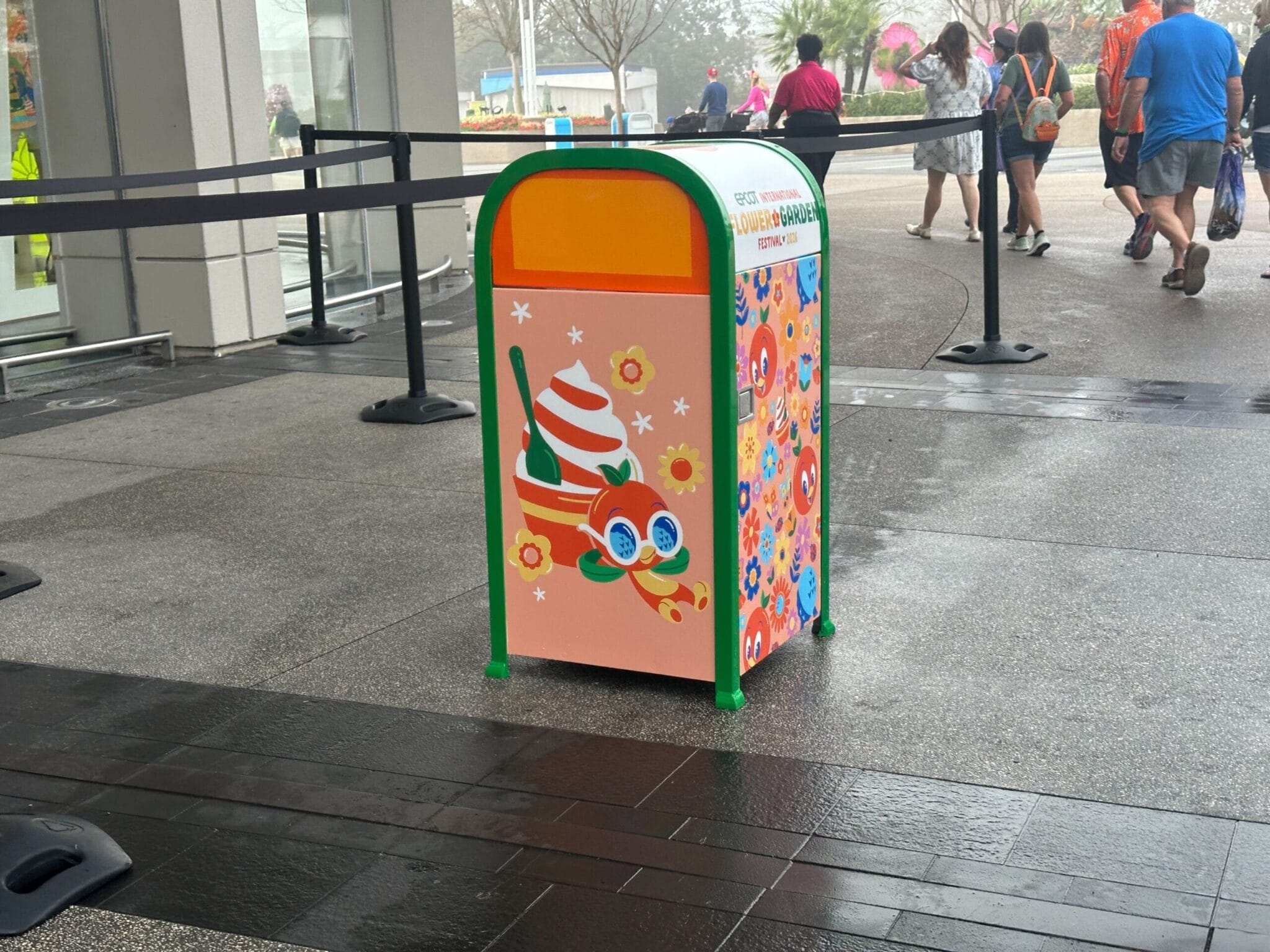 Orange Bird and Spike the Bee Trash Cans at EPCOT International Flower ...