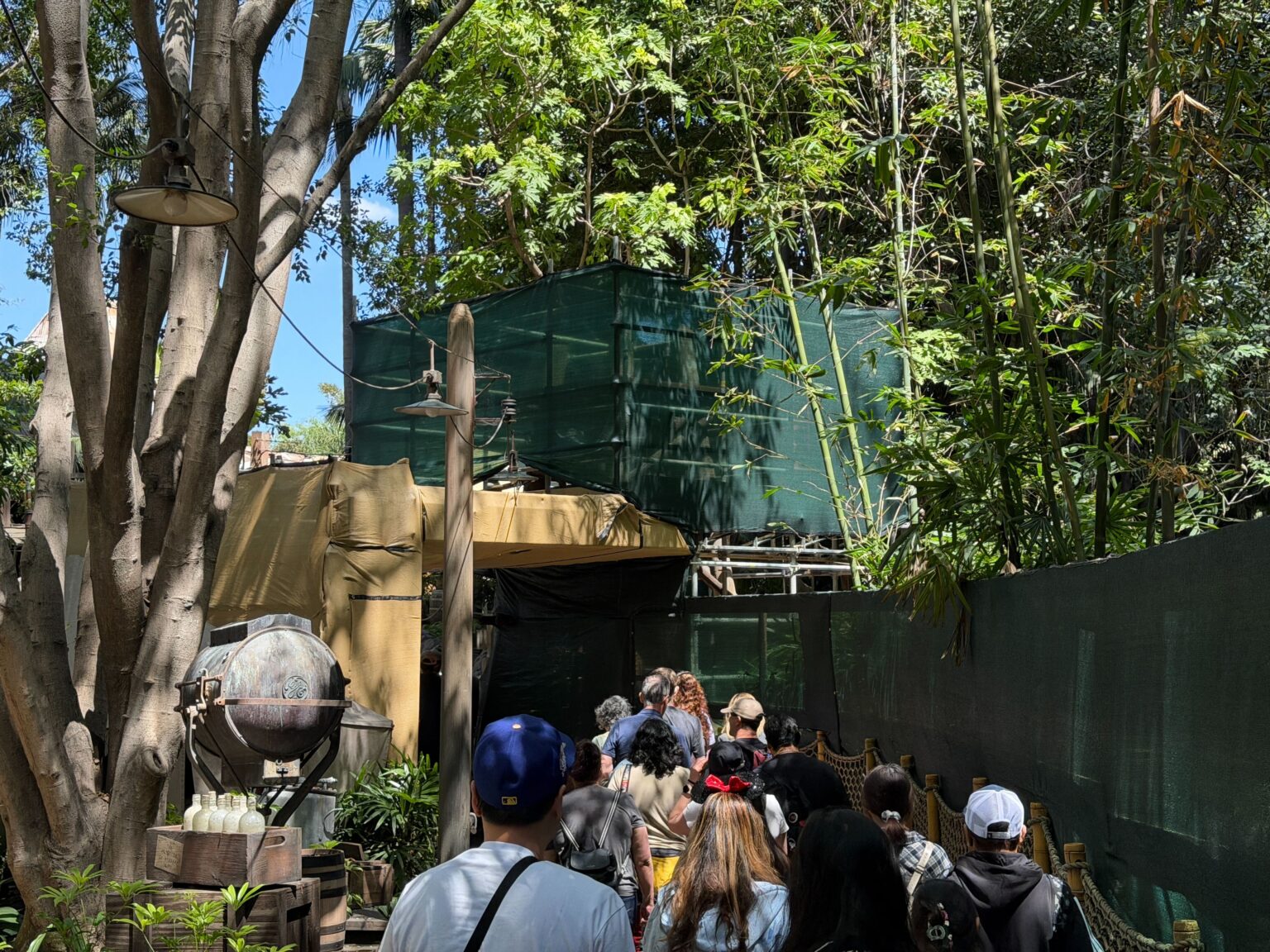 Scaffolding and Scrim Appear Around Indiana Jones Adventure in ...