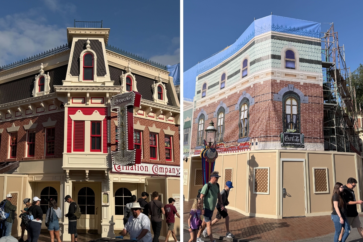 Main Street, U.S.A. Refurbishment Progressing, Original Carnation Cafe ...