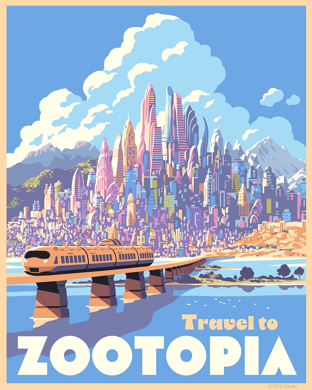 Disney Shares Travel Poster Art of Popular Movie Locations - WDW News Today