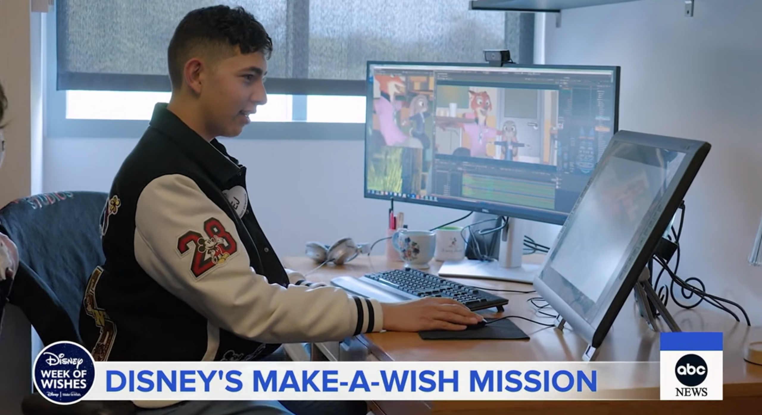 Make-A-Wish Kid Visits Walt Disney Animation, Meets Animator Eric ...