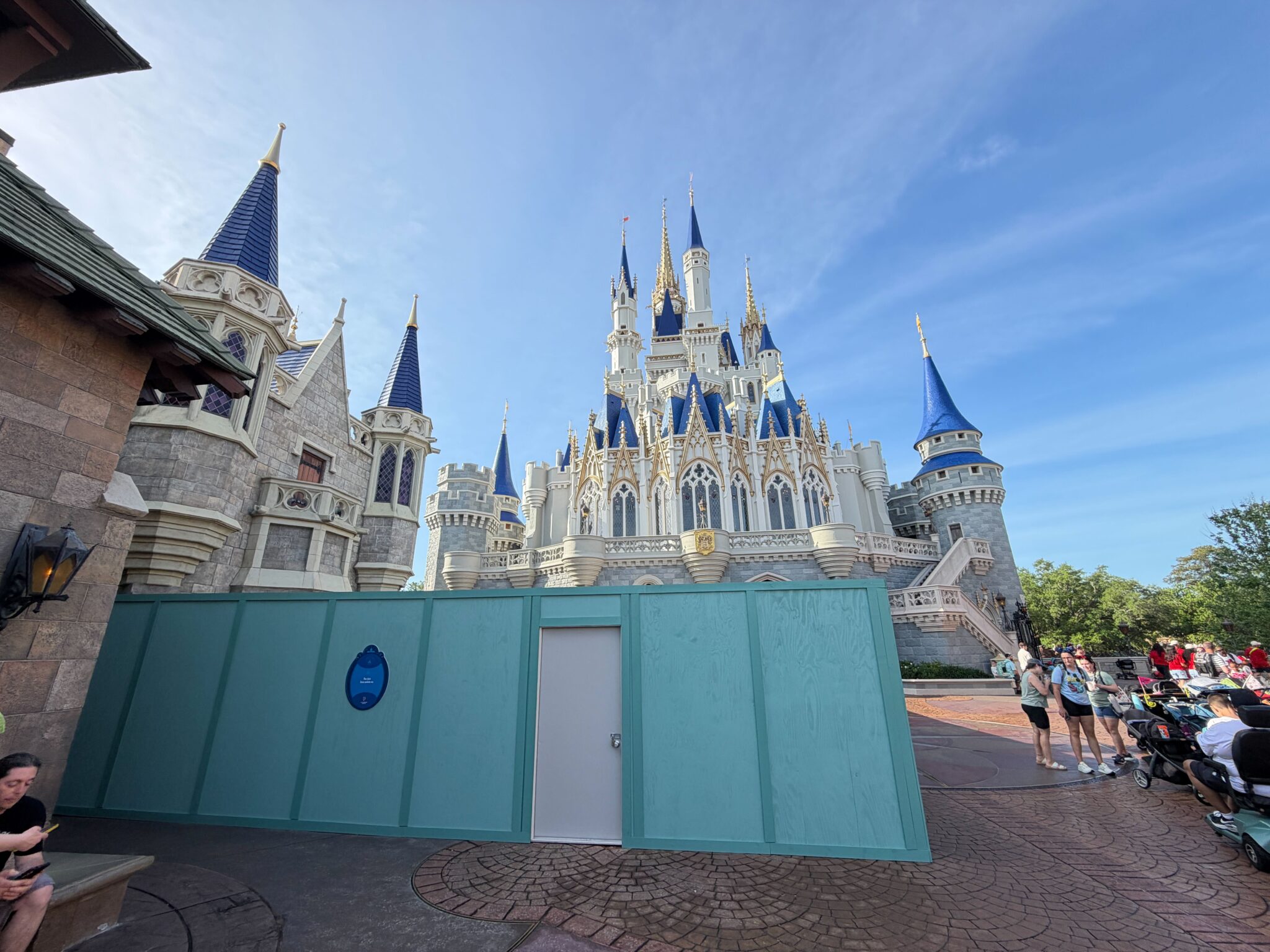 Construction Wall Installed Behind Cinderella Castle at Magic Kingdom ...
