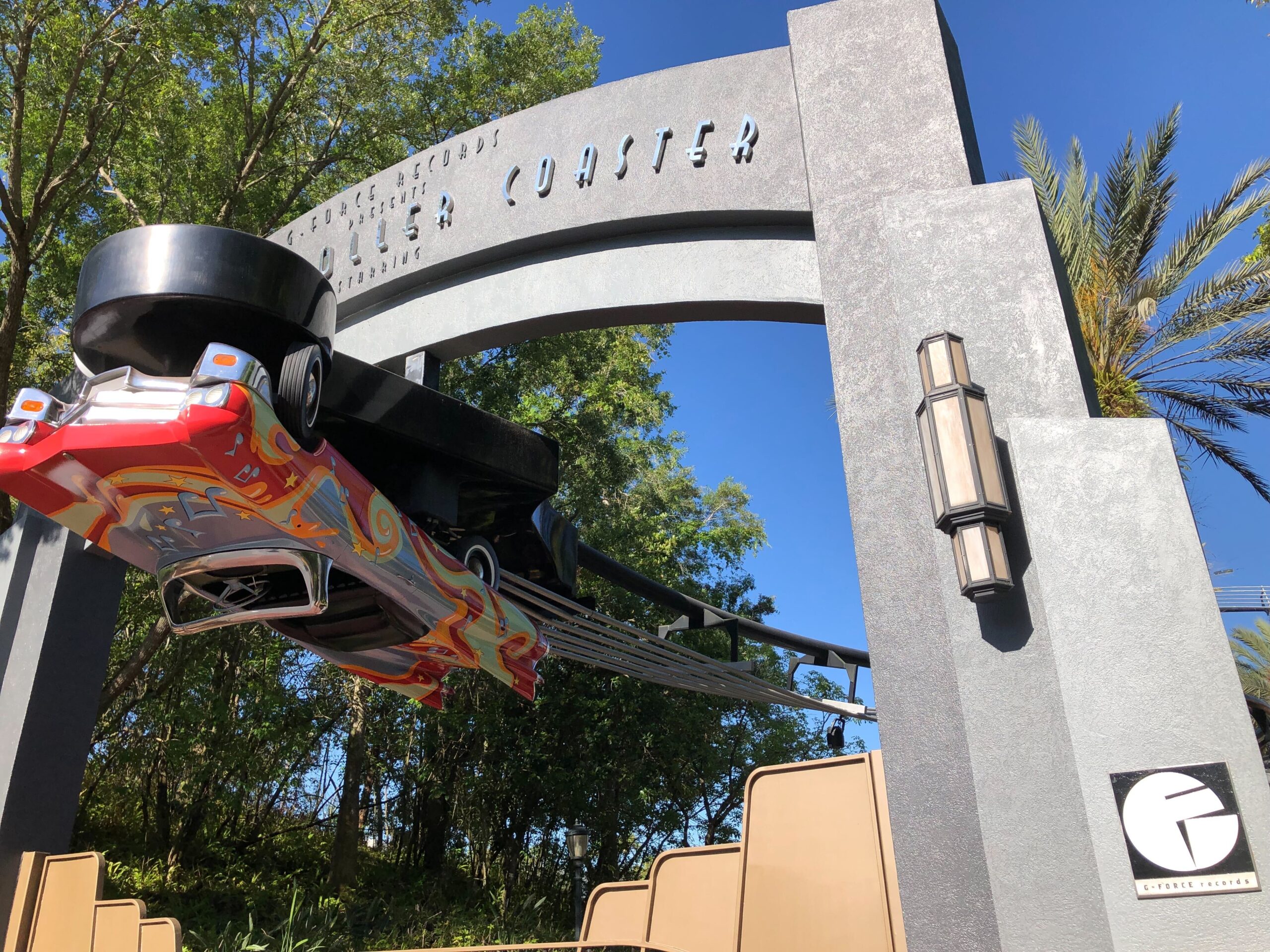 Rock 'n' Roller Coaster Archway Painted to Match Building - WDW News Today