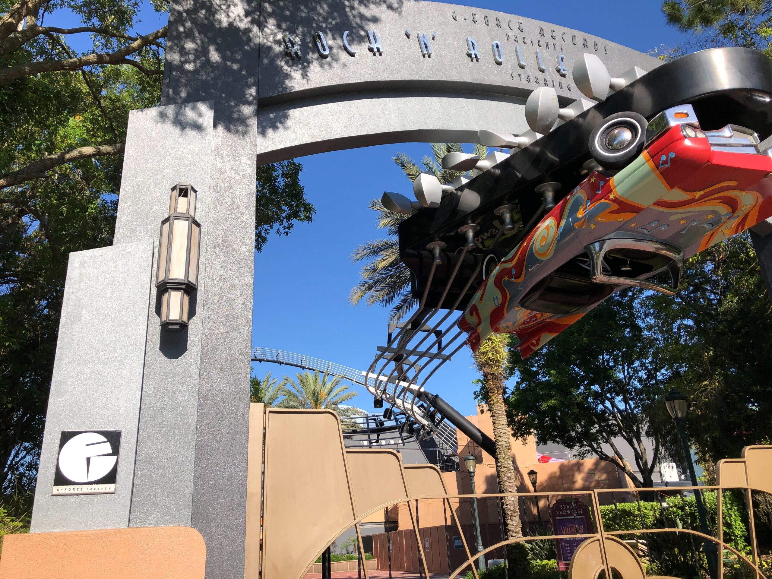 Rock 'n' Roller Coaster Archway Painted to Match Building - WDW News Today