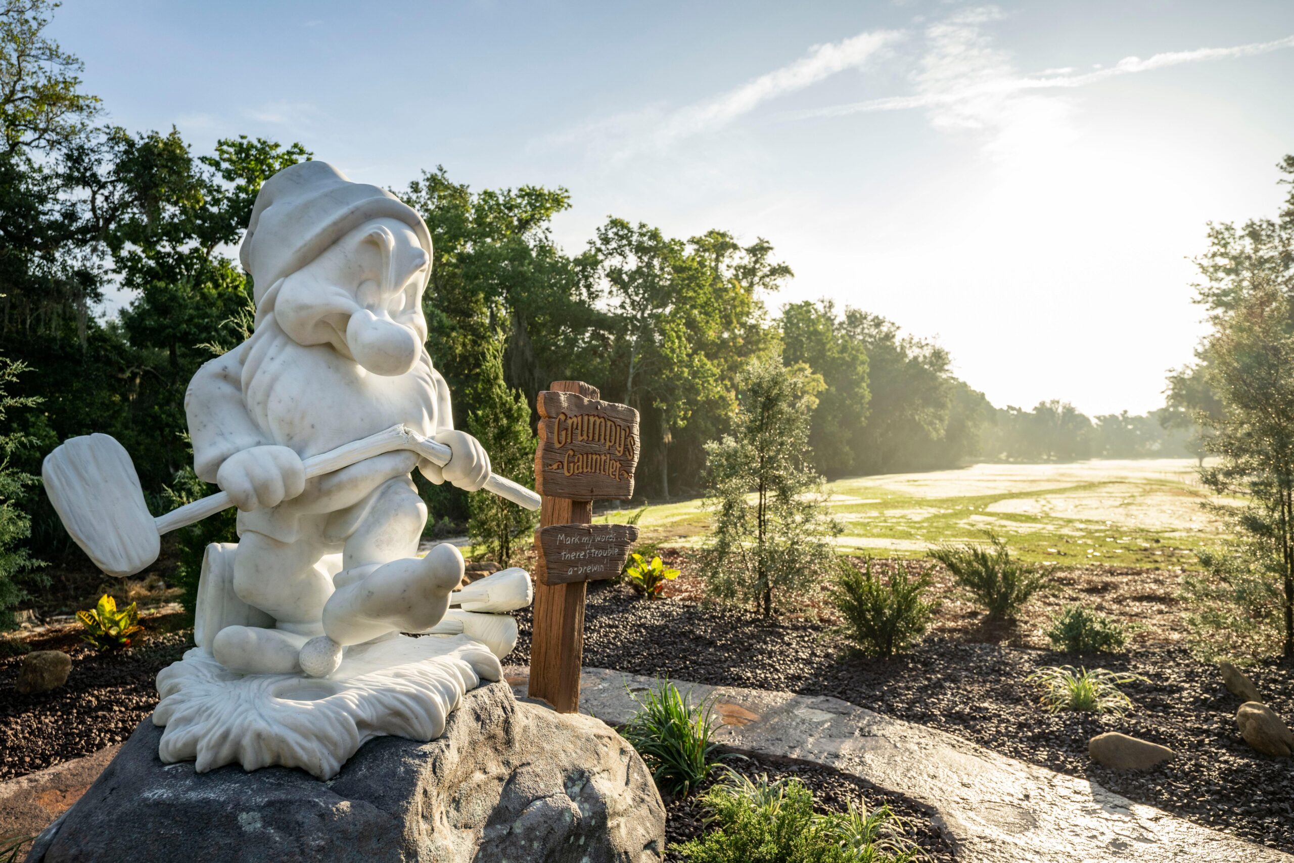 Disney Golf Reveals Grumpy Statue at Magnolia Golf Course’s 'Grumpy’s ...