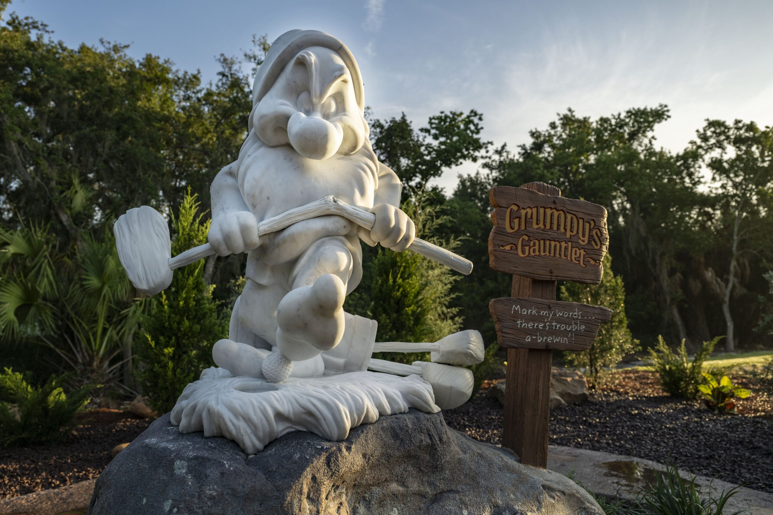 Disney Golf Reveals Grumpy Statue at Magnolia Golf Course’s 'Grumpy’s ...