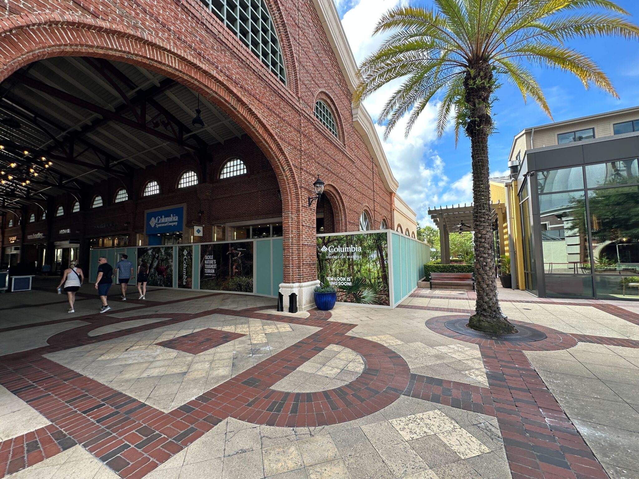 Construction Walls Installed Around Columbia Sportswear Store at Disney ...