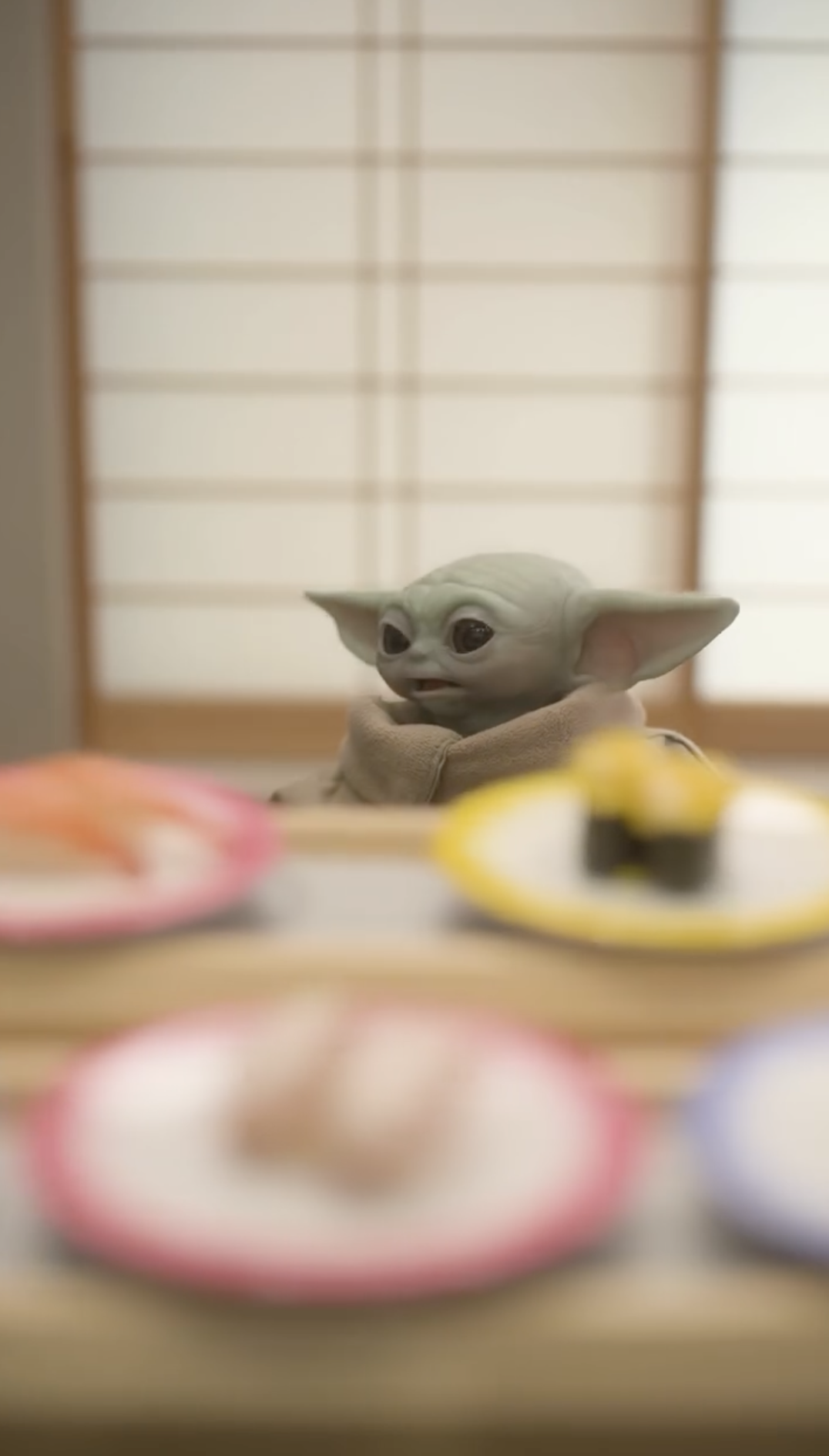 Grogu Discovers Conveyor Belt Sushi in New 'The Mandalorian and Grogu ...