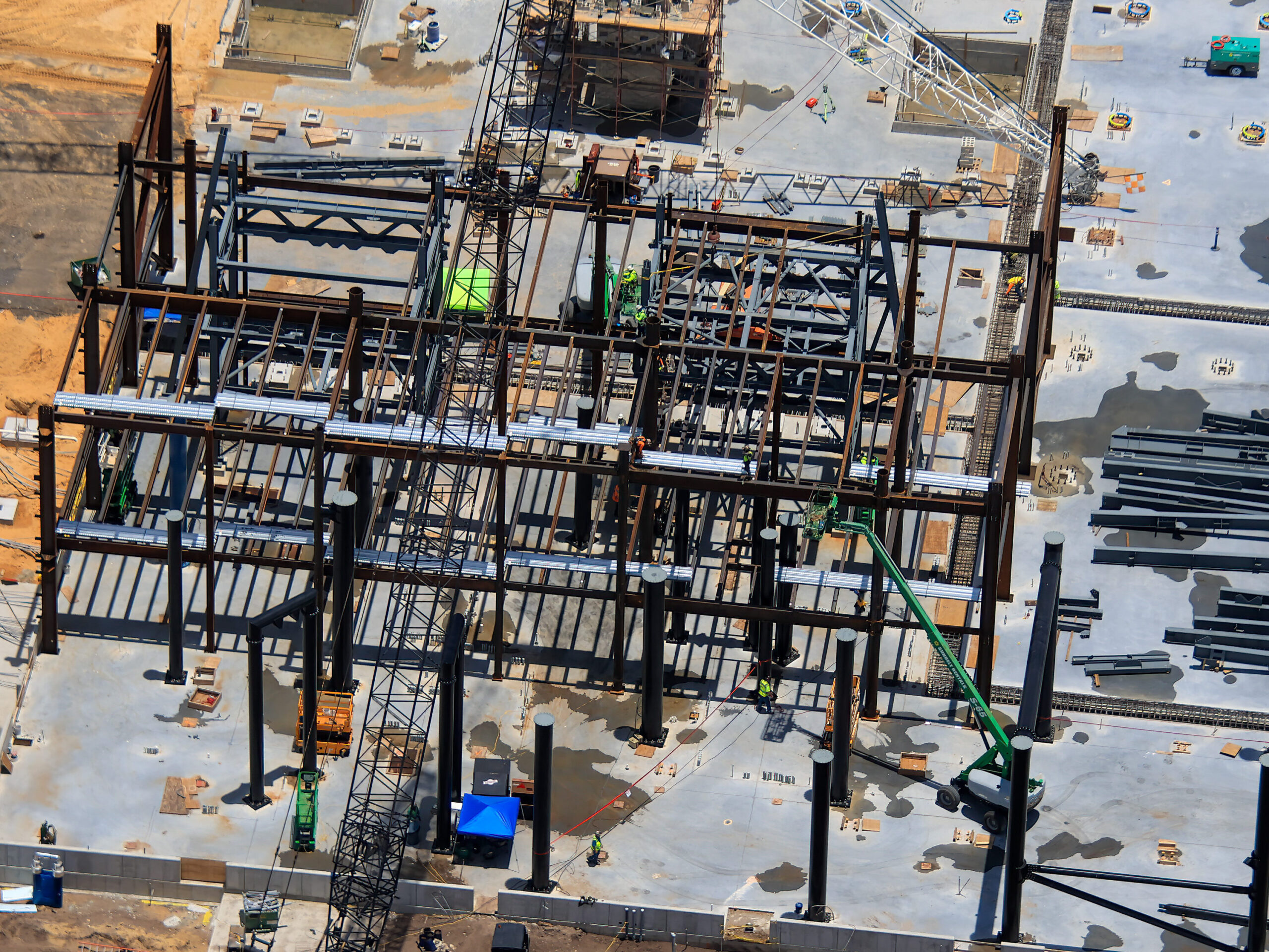 Massive Steel Frame Rises for Monsters, Inc. Roller Coaster at Disney’s ...