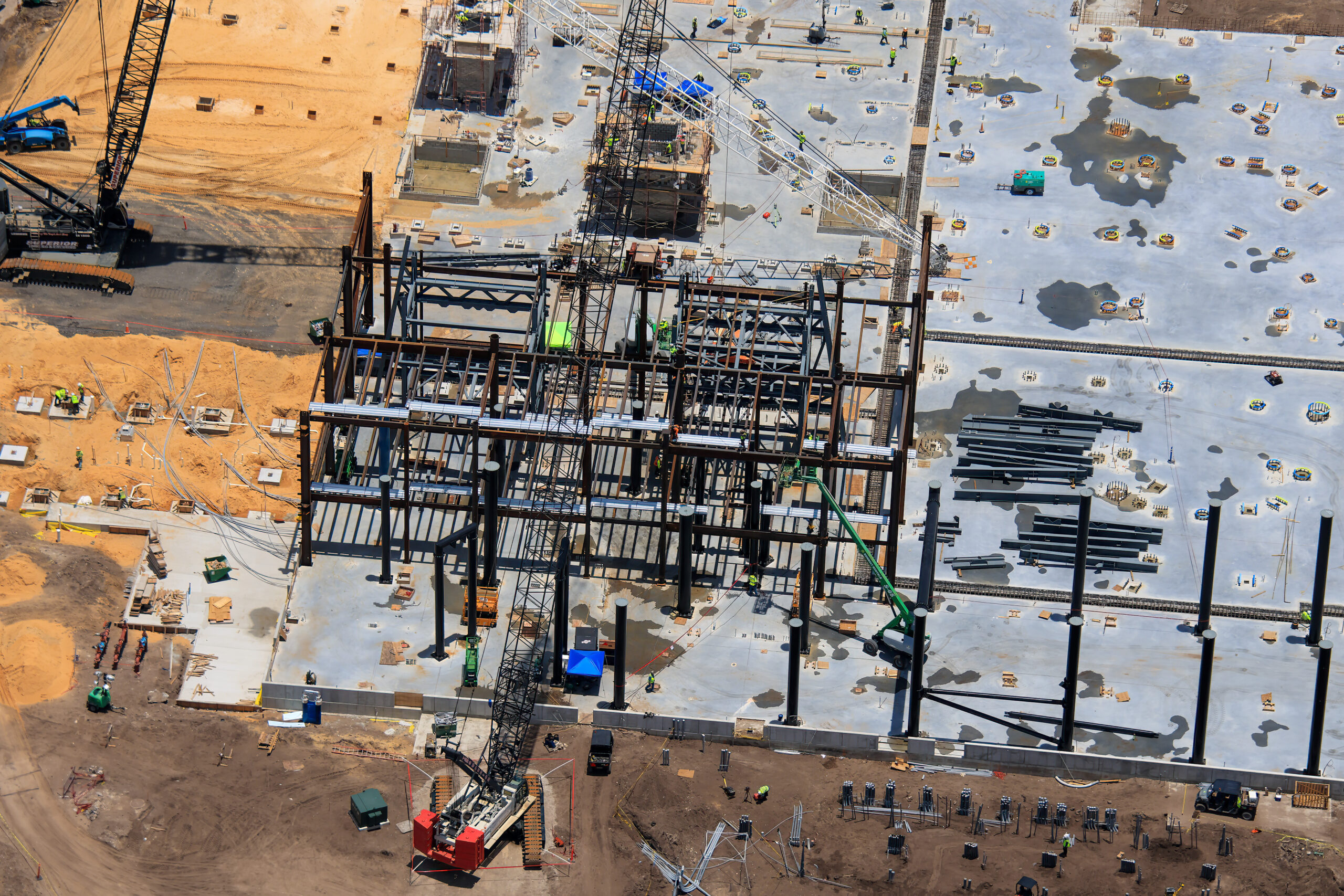 Massive Steel Frame Rises for Monsters, Inc. Roller Coaster at Disney’s ...