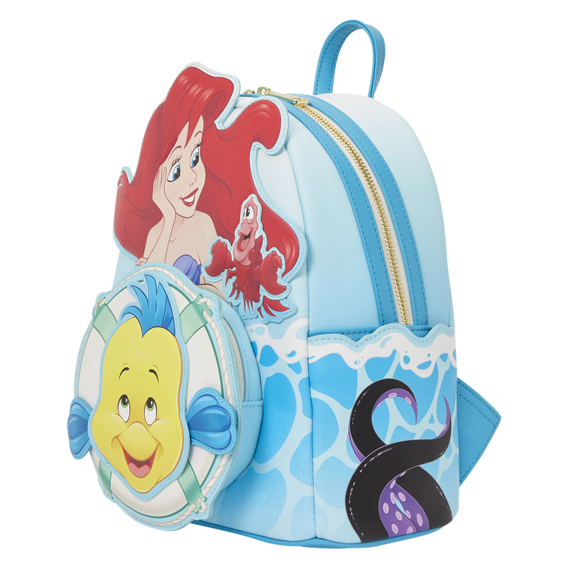 Loungefly Goes Under the Sea with Ariel, Flounder, and Sebastian Mini ...