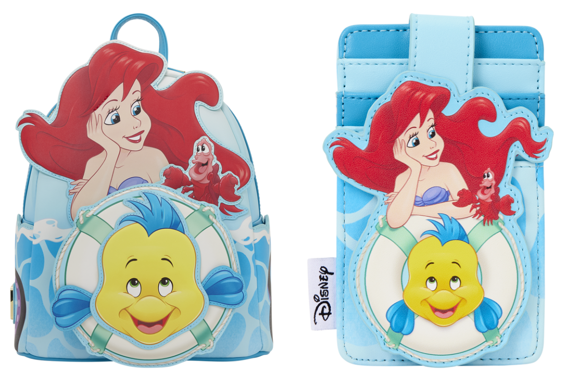 Loungefly Goes Under the Sea with Ariel, Flounder, and Sebastian Mini ...
