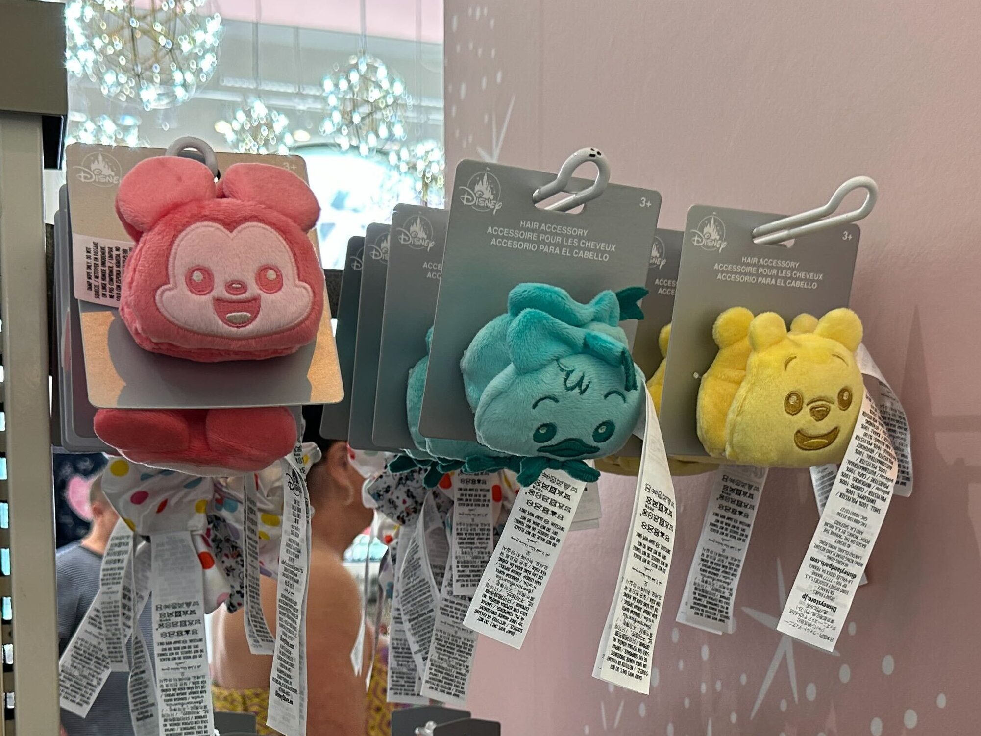 Pooh, Stitch, Donald, and Mickey Pastel Monochrome Plush Claw Clips ...