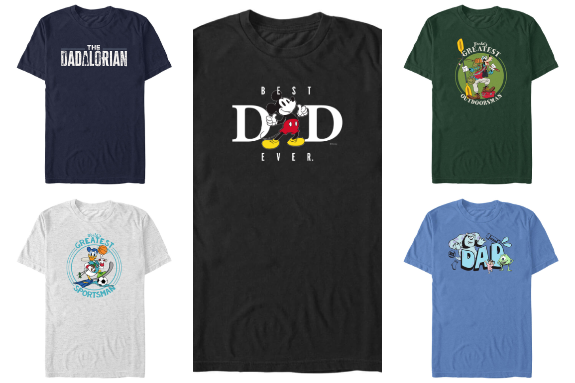 Disney Store Releases Several Customizable Father's Day Shirts For the ...