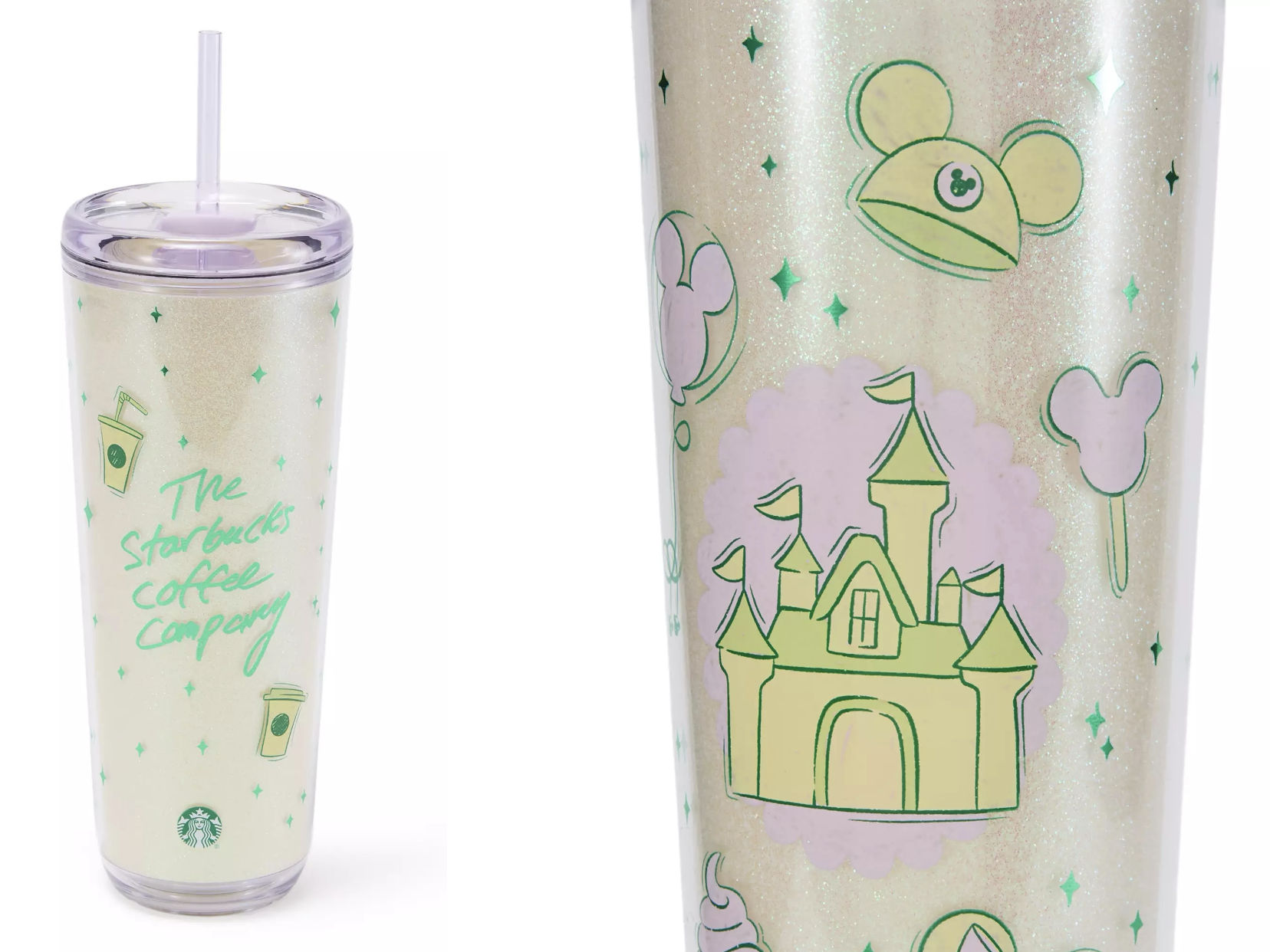 Disney Parks Starbucks Tumbler with Glittering Park Icons Hits the ...