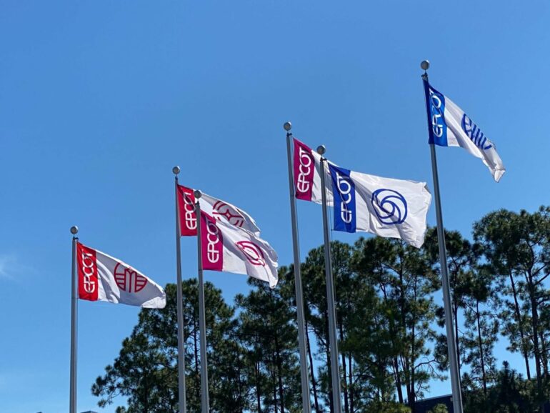PLAY Pavilion Flag Has Finally Been Removed From EPCOT Entrance ...