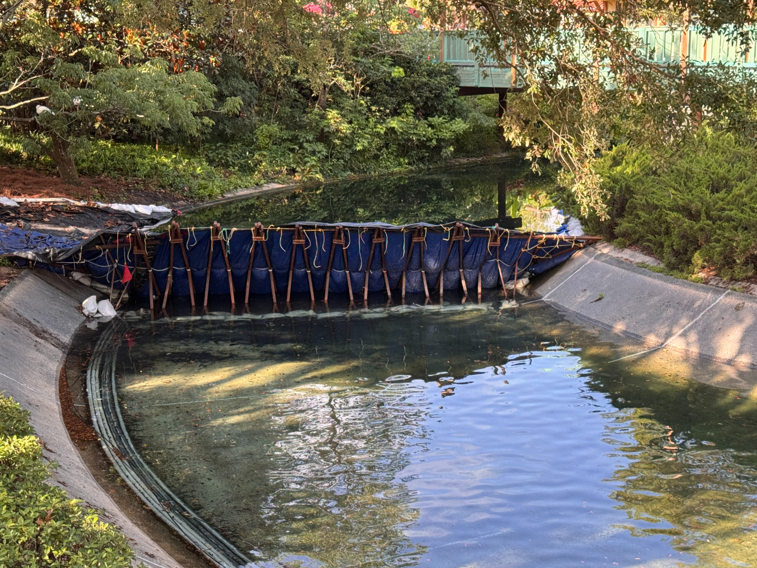 Moat Filling Continues at Cinderella Castle, Tomorrowland Area Shows ...