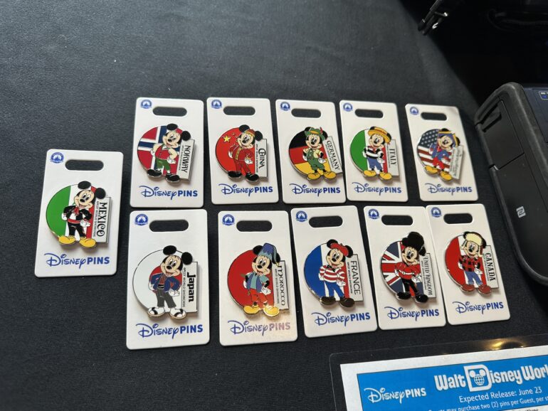 Mickey & Minnie World Showcase Pavilion Pins Now at EPCOT - Disney by Mark